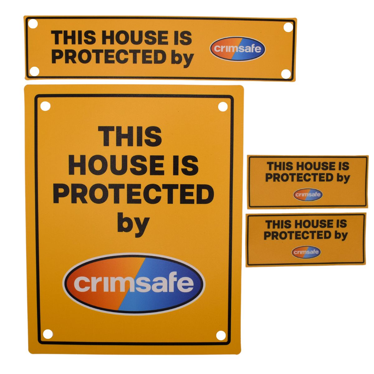 House Protected by Crimsafe - Sign & Sticker Bundle